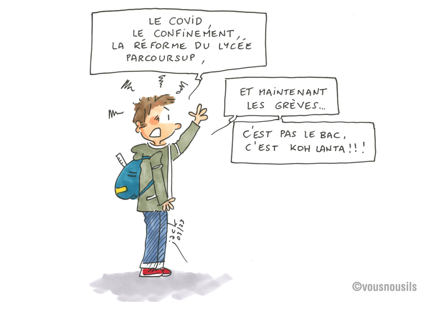 Bac 2023 : mieux vaut être endurant - VousNousIls Le dessin